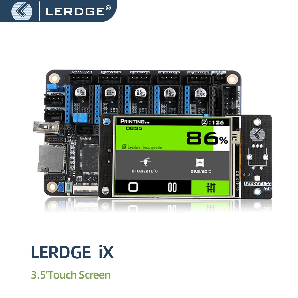LERDGE 3D Printer Motherboard 32bits 3.5 Inch Display for Delta XYZ ...
