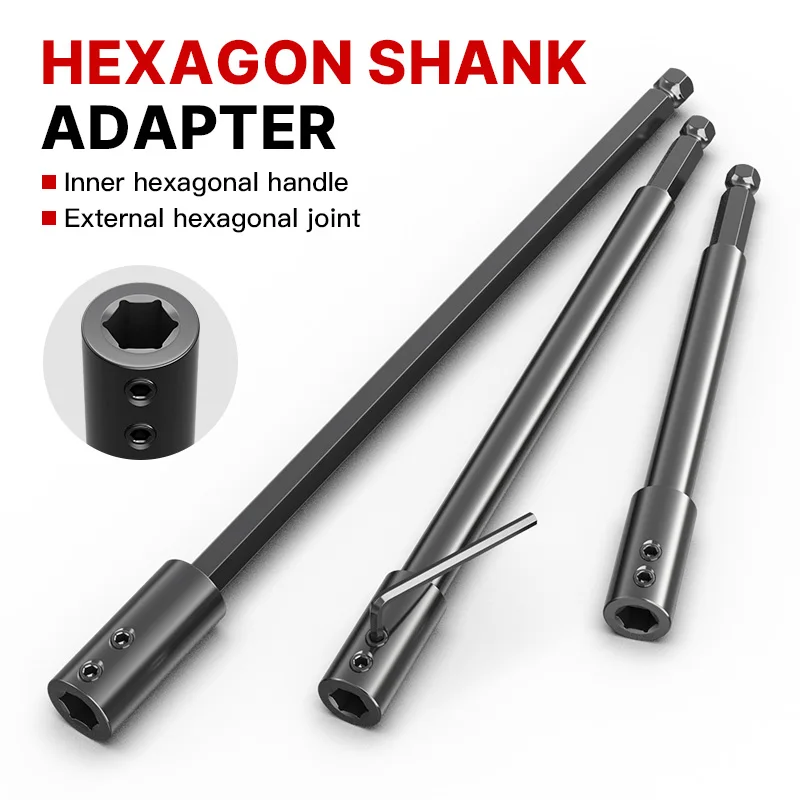 Extendable Rods for Impact Wrench Drill 6.35MM Drive Socket Adapter ...