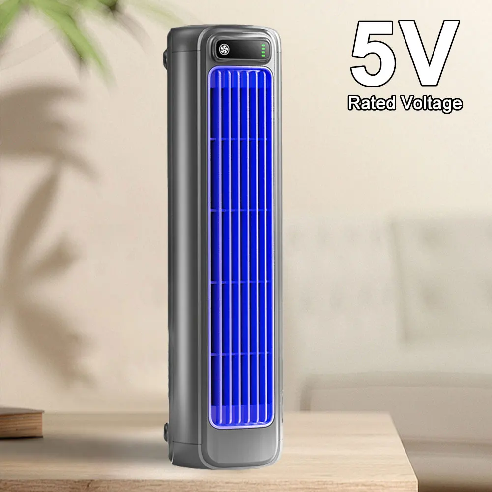 Portable Air Conditioner Fan 2000/1200mAh Quiet Desk Fan Tower Fan Wall ...