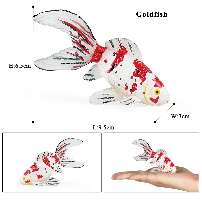 Oenux Simulation New Ocean Animals Figurines Fish Goldfish Tuna Squid ...