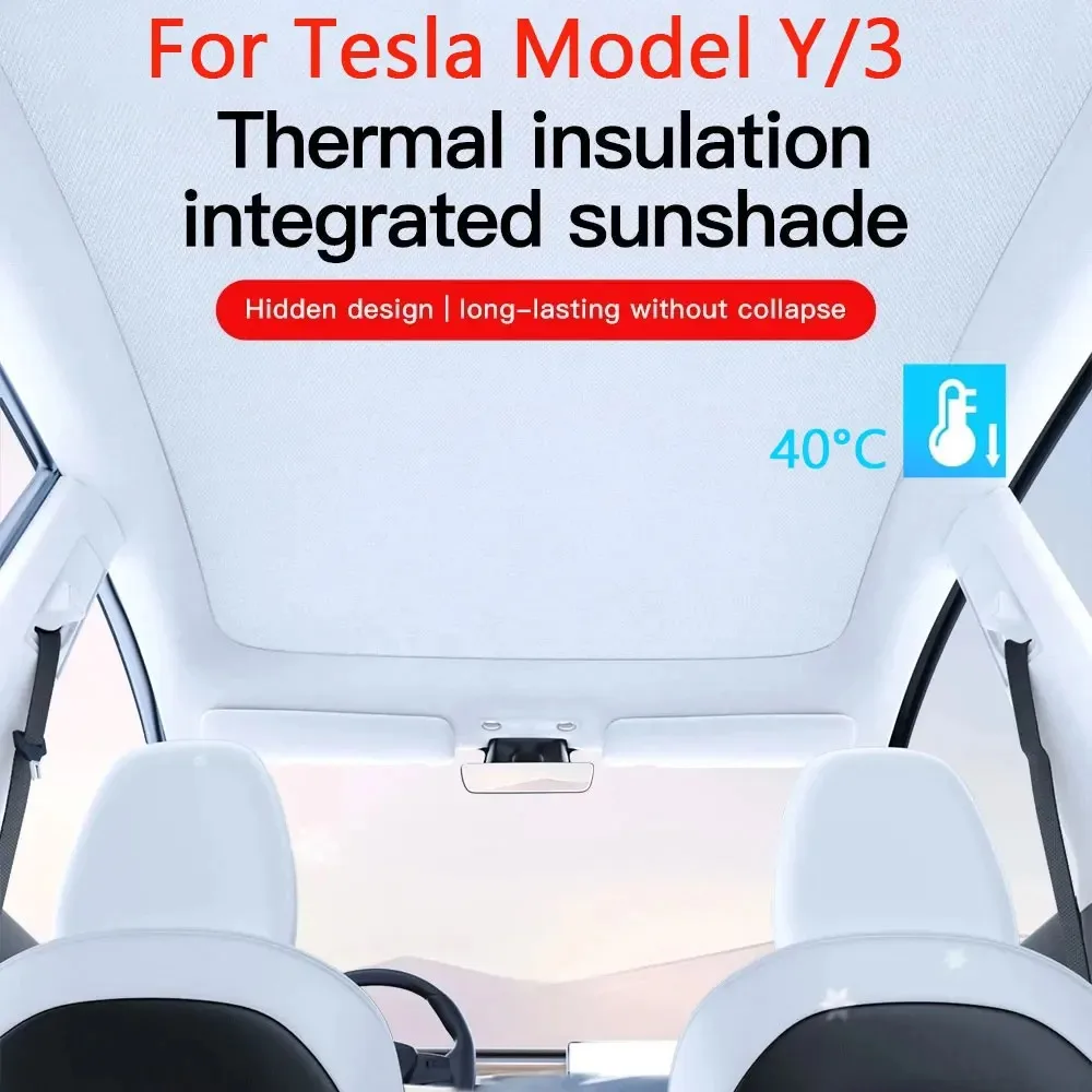 Sunshade-Sunroof-Car-For-Tesla-Model-3-Y-2021-2024-Upgrade-Ice-Cloth ...