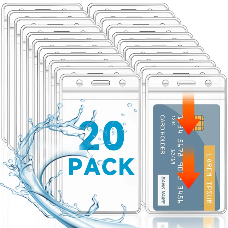 20-10Pcs-Waterproof-Transparent-Card-Holder-Plastic-Protector-Case ...