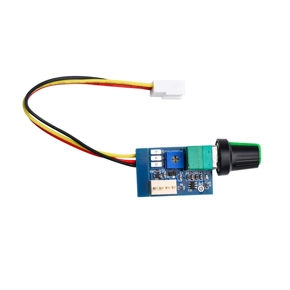 DC 12V PWM Speed Controller Fan Speed Governor W/ 3P Plug Cable 4 Wire ...