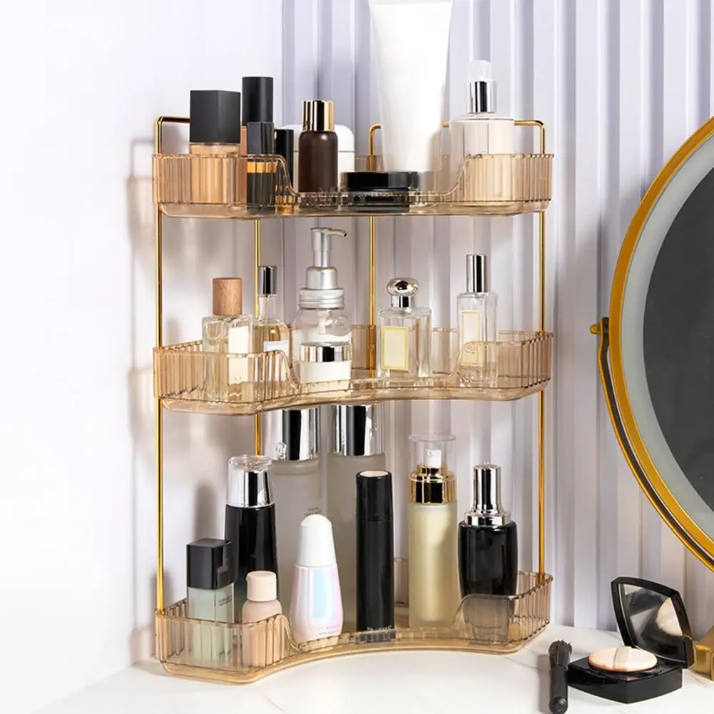 Makeup-Storage-Rack-Storage-Organizer-High-Stability-2-tier-Corner ...
