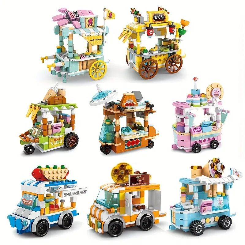 Creative-Cute-Snack-Street-Assembled-Building-Blocks-Toy-Set-Food ...