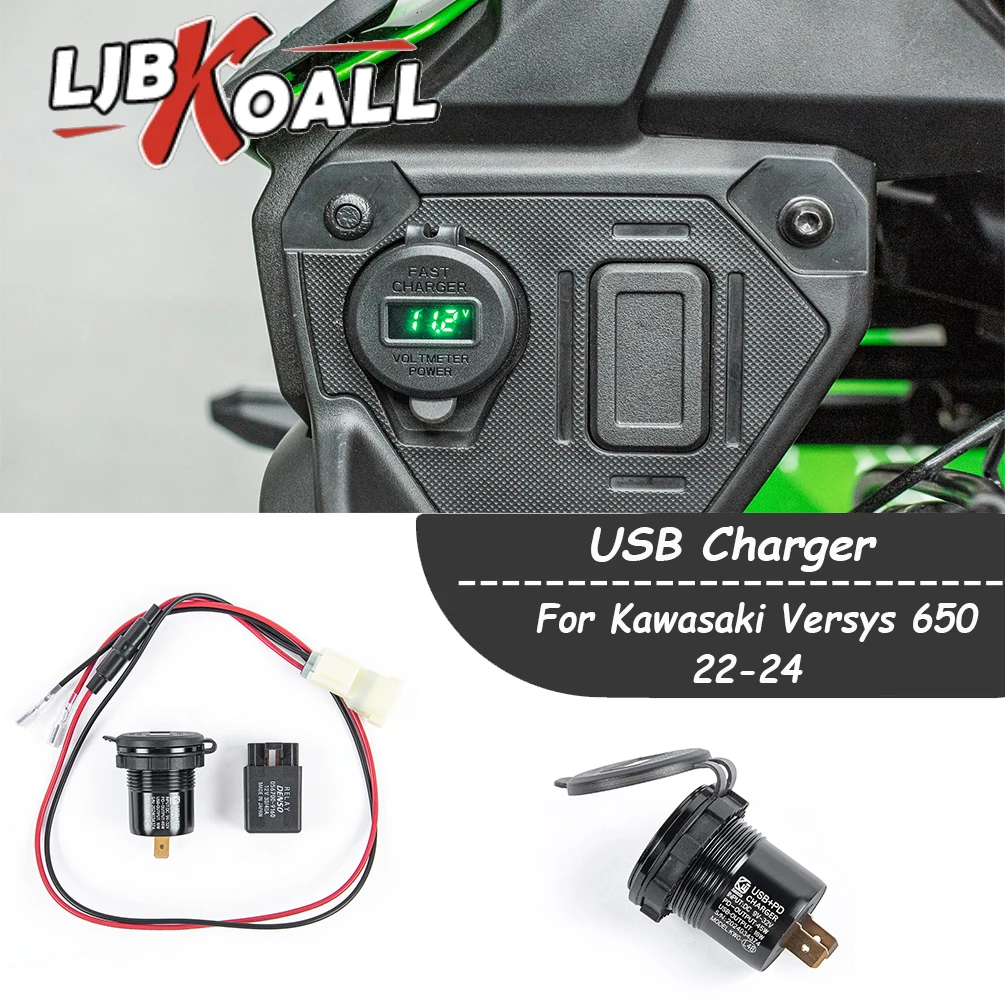 Versys650-USB-Charger-For-Kawasaki-Versys-650-2022-2024-Motorcycle-Camera-Cellphone-USB-Fast ...