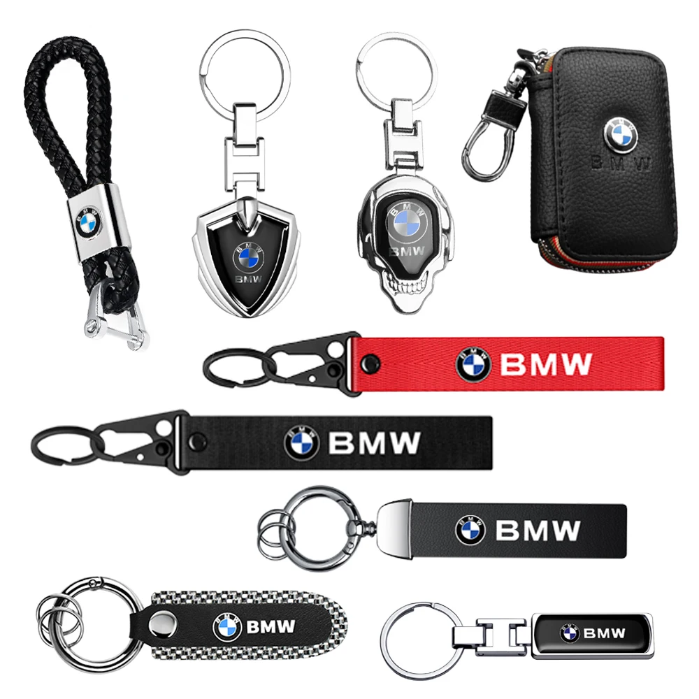 Car-Metal-Keychain-Key-Holder-Rings-Braided-Rope-Accessories-For-BMW-M ...