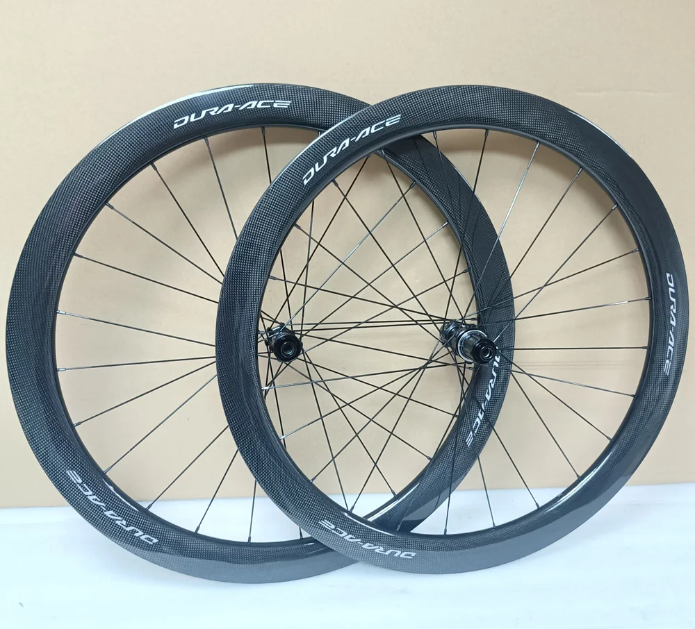 3K-Weave-Road-Bicycle-Carbon-Wheels-Tubeless-Disc-Brake-Clincher-50mm ...