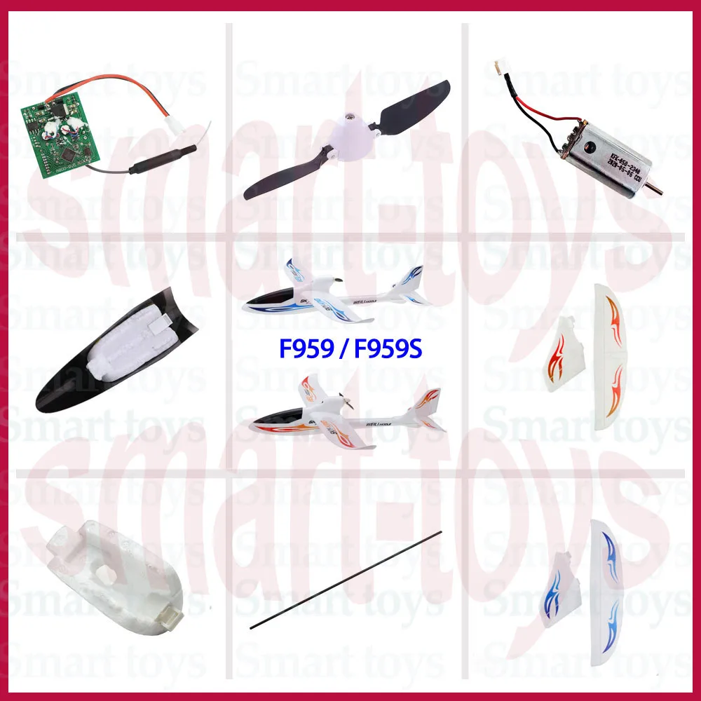 Wltoys-F959S-Parts-Propeller-Motor-Receiver-Vertical-Tail-Cover-Pipe ...