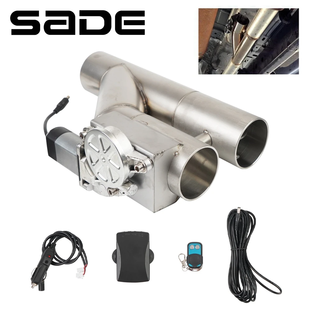 Stainless Steel Car Exhaust Y Pipe Kit, Exhaust Cutout Dual Valve ...