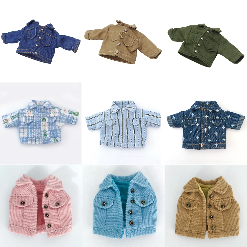 OB11-BJD-Doll-Blue-Black-Clothes-Jacket-Grid-pattern-Coat-Shirt-for-GSC ...