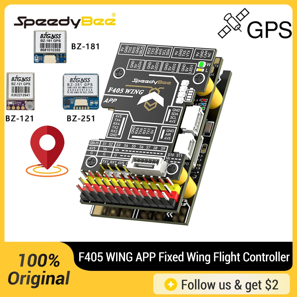 SpeedyBee-F405-WING-APP-ArduPilot-INAV-2-6S-LiPo-Flight-Controller-for ...