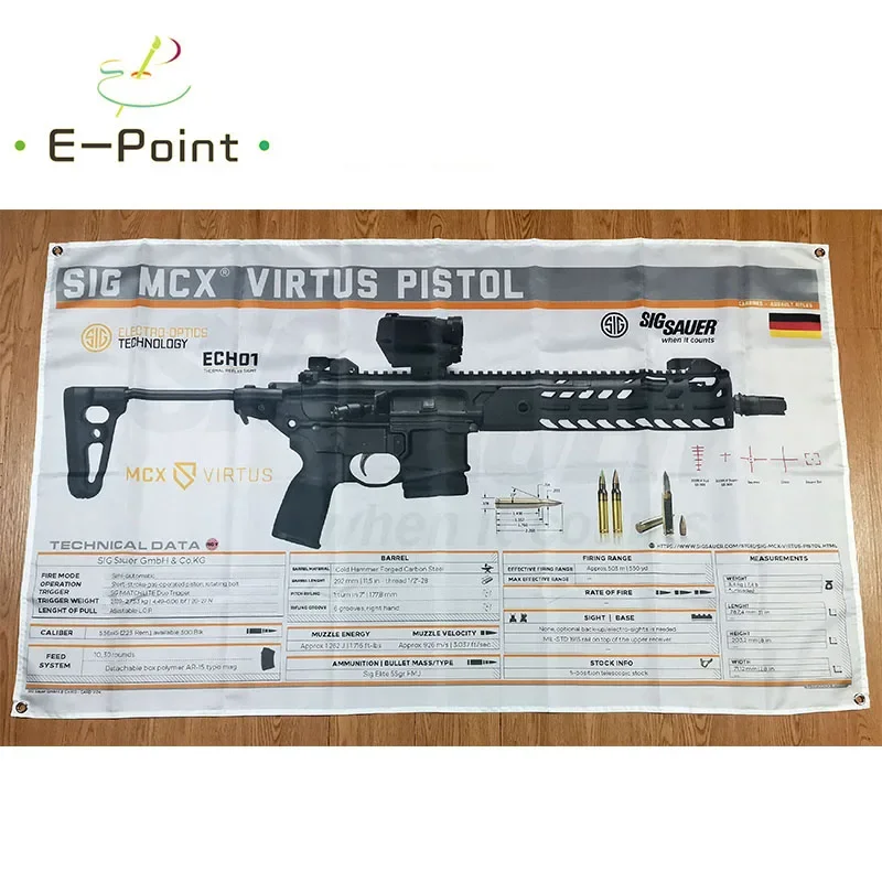Sig-Sauer-MCX-VIRTUS-PISTOL-Gun-Flag-Decora-es-de-Natal-para-Casa ...