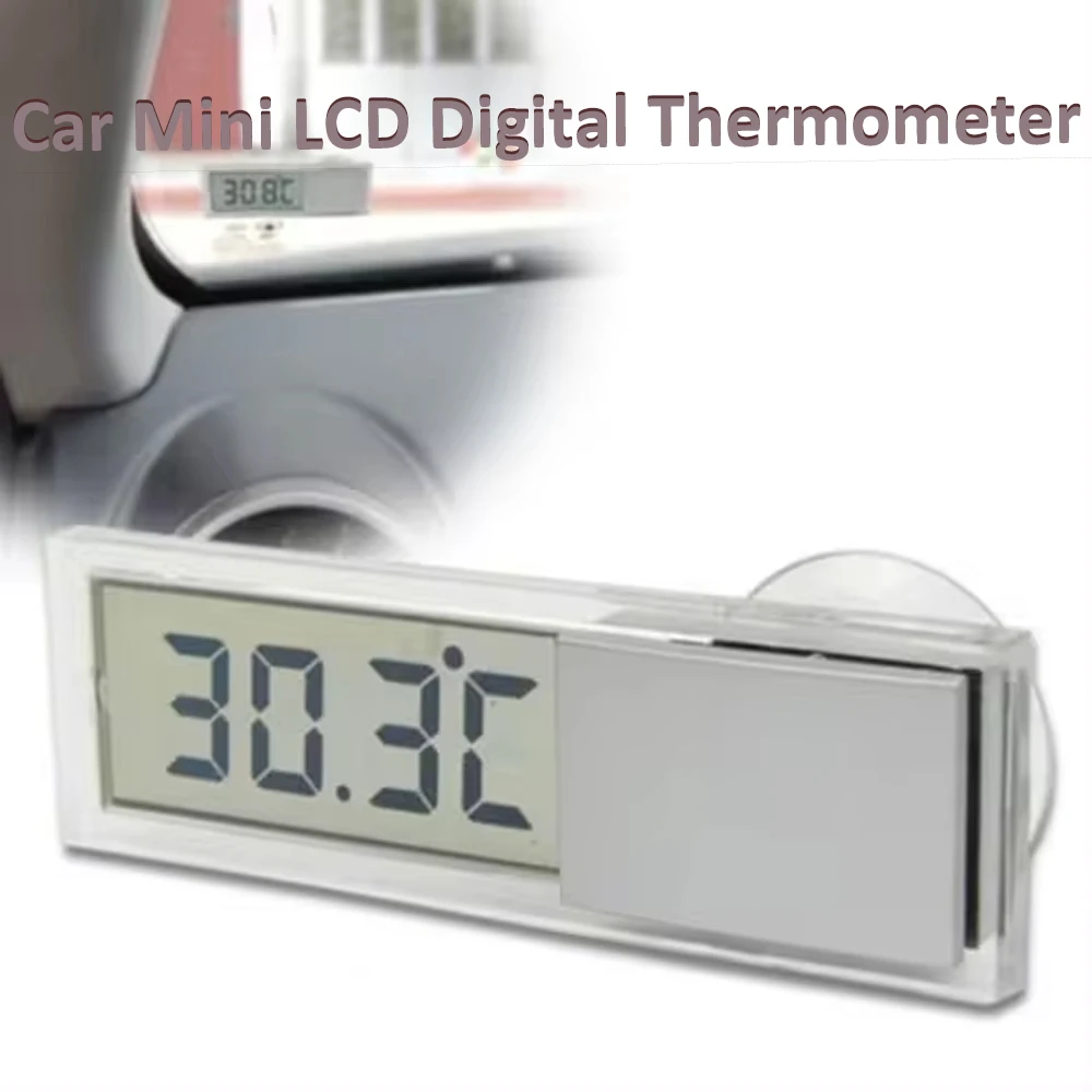 Car Mini LCD Digital Thermometer Intelligent Hygrometer Electronic ...