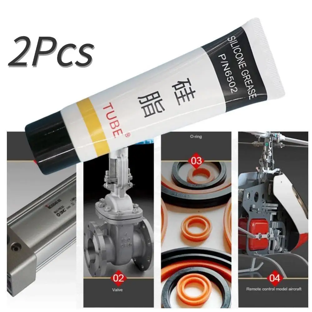 2Pcs 50g Waterproof Sealing Silicone Grease Lubricant Non-toxic ...