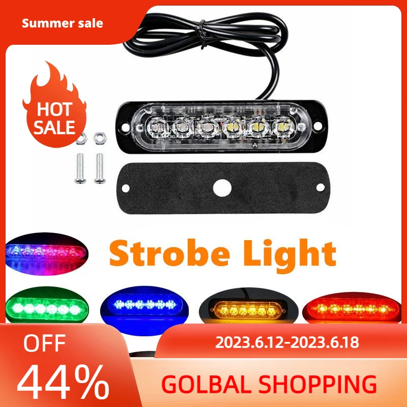 6led Lights 24v Truck Strobe Light Stroboscopes 12v Led Car Light Emergency Warning Hazard ...