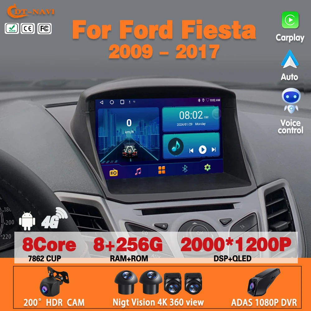R-dio-do-carro-para-Ford-Fiesta-2009-2017-Carplay-est-reo-multim-dia ...