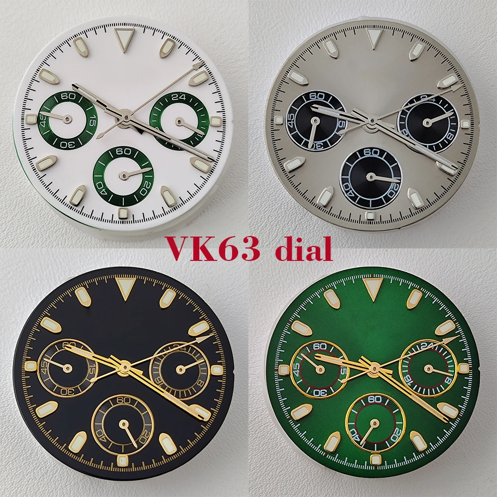 VK63-dial-28-5mm-Watch-dial-green-luminous-dial-Suitable-for-VK63 ...
