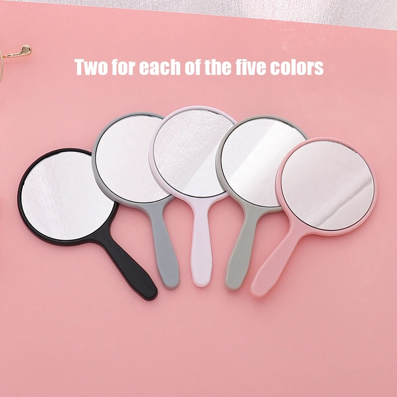 10 Pieces Handheld Mirror Small Mirror Small Portable Round Mirror ...