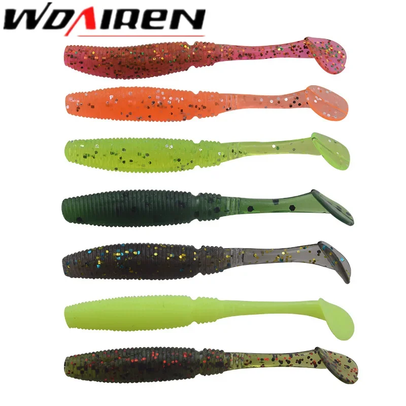 20 Pcs Silicone Soft Fishing Lure 5.5cm 0.8g Jig Soft Bait Artificial ...