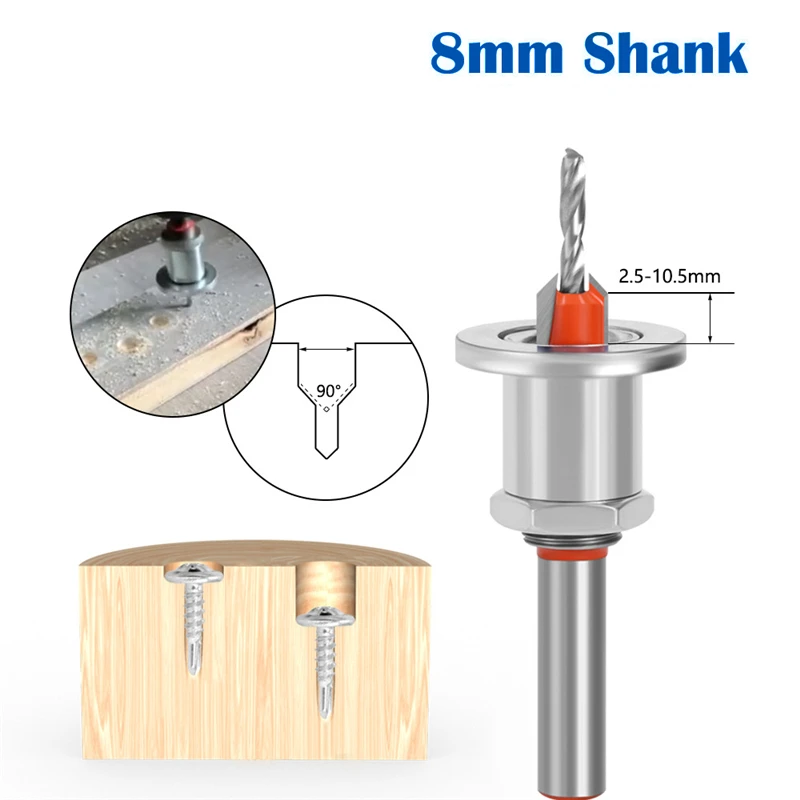 8mm-Shank-Router-Bit-HSS-Countersink-Woodworking-Router-Woodworking ...