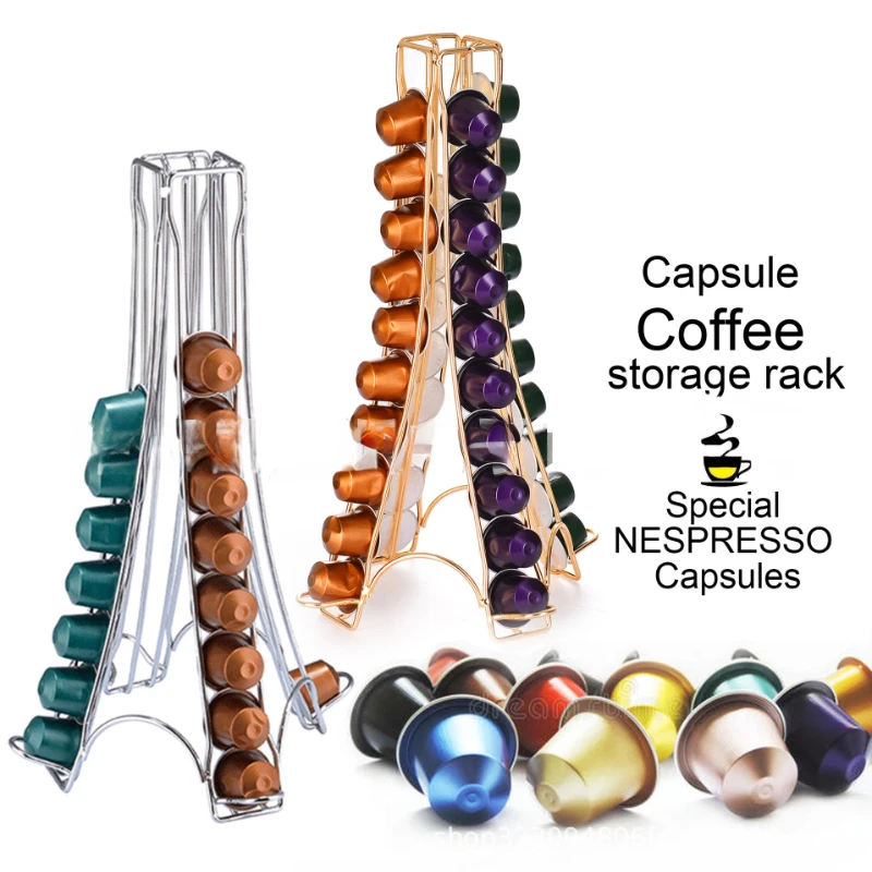 Coffee-Capsule-Holder-Metal-Tower-for-40Cups-Nespresso-Capsule-Holder ...