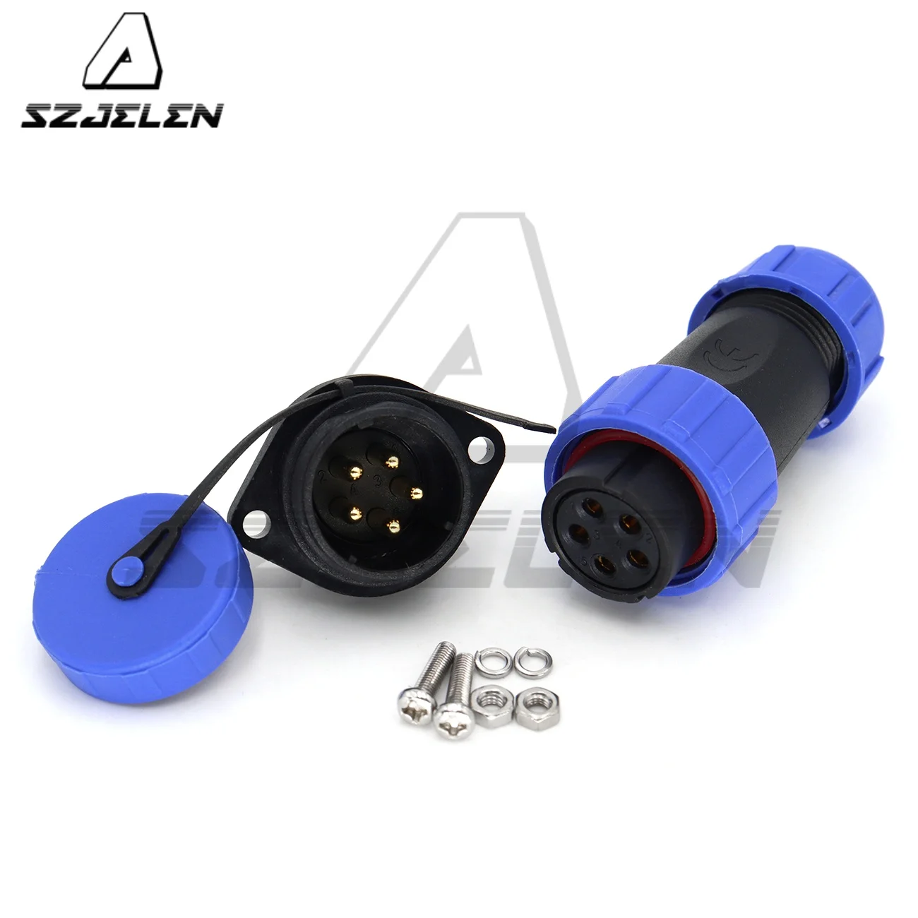 SP21 Outdoor Waterproof Connector IP67 Plug Socket 5-Pin Power Cable ...