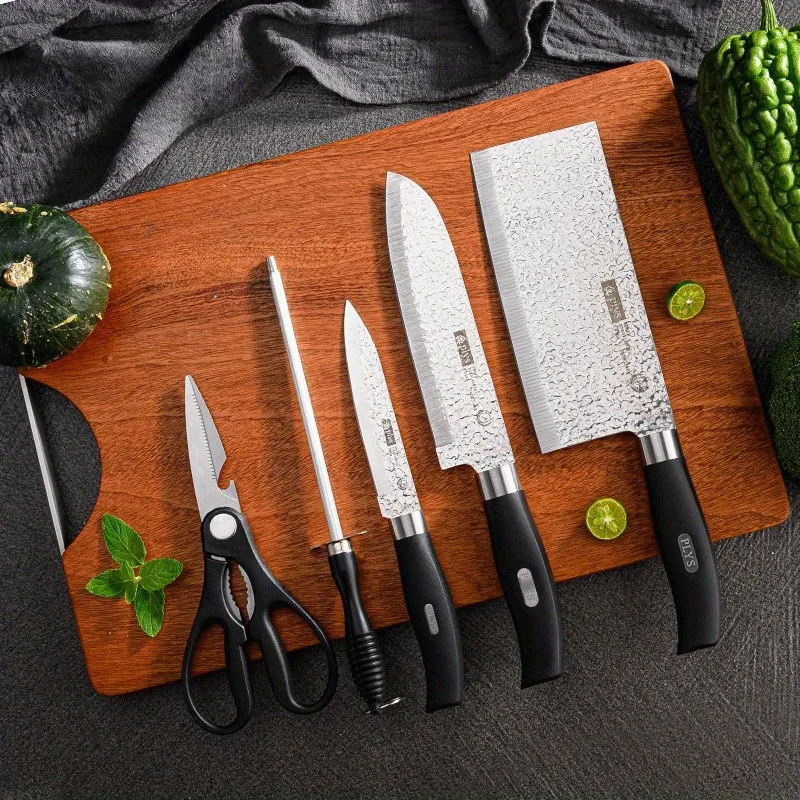 Knife-set-fishbone-patterned-kitchen-knife-kitchen-slicer-6-piece-set ...