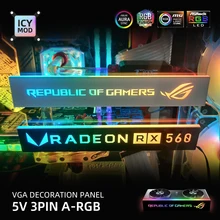 RGB GPU Side Panel Customizable A-RGB VGA Decoration Video Card Cover ...