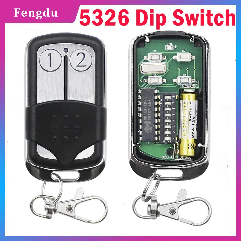 433 mhz Remote Control Remote Control Garage 433mhz 330mhz 5326 Dip Switch Keychain Automation ...