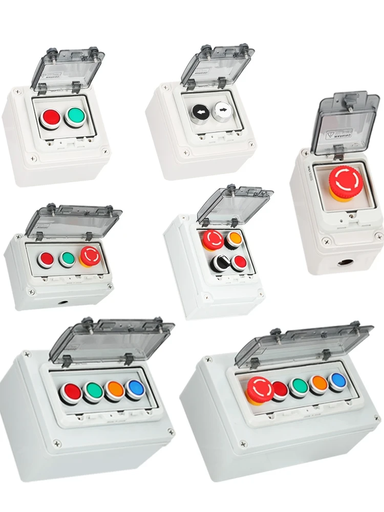 Caja-de-Control-de-botones-ABS-para-exteriores-impermeable-interruptor-de-parada-de-emergencia ...