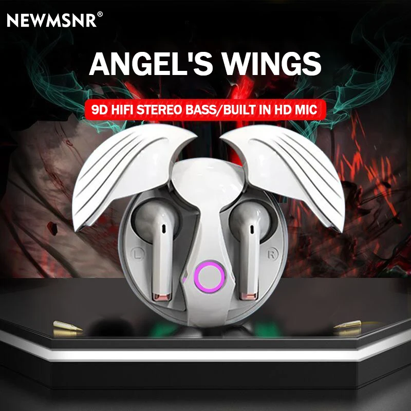 Angel Wings Bluetooth Earphone Wireless Headphone HIFI Stereo Earbuds ...