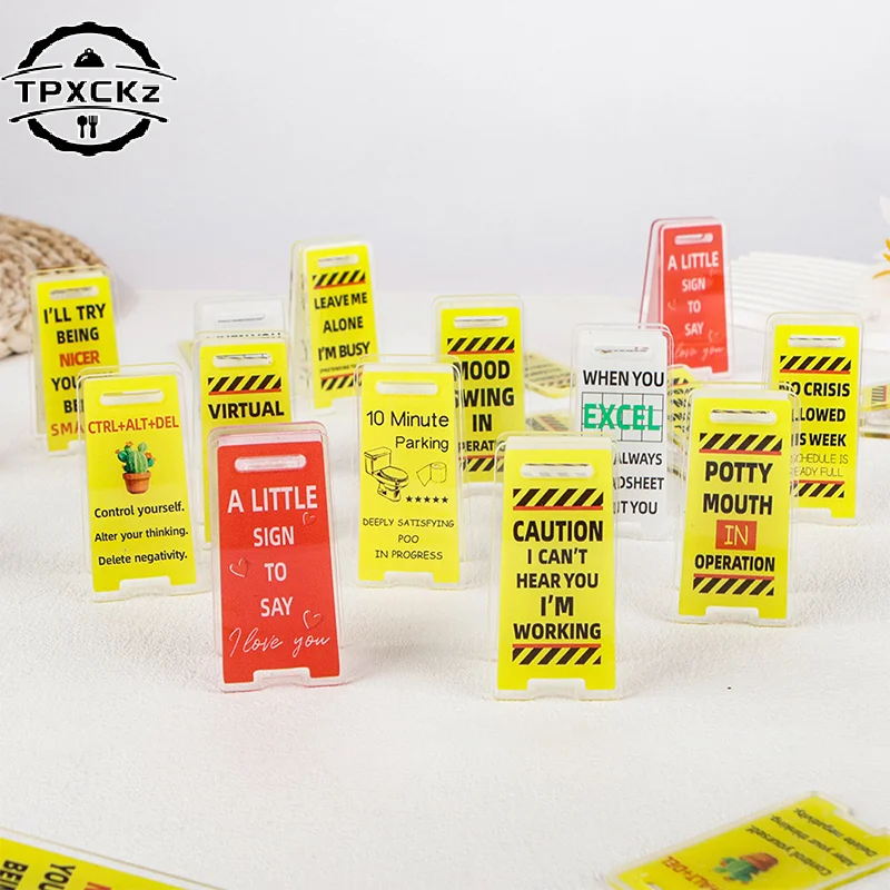 Desk Warning Sign Acrylic Desk Sign "Leave Me Alone, I'm Busy" Humorous ...