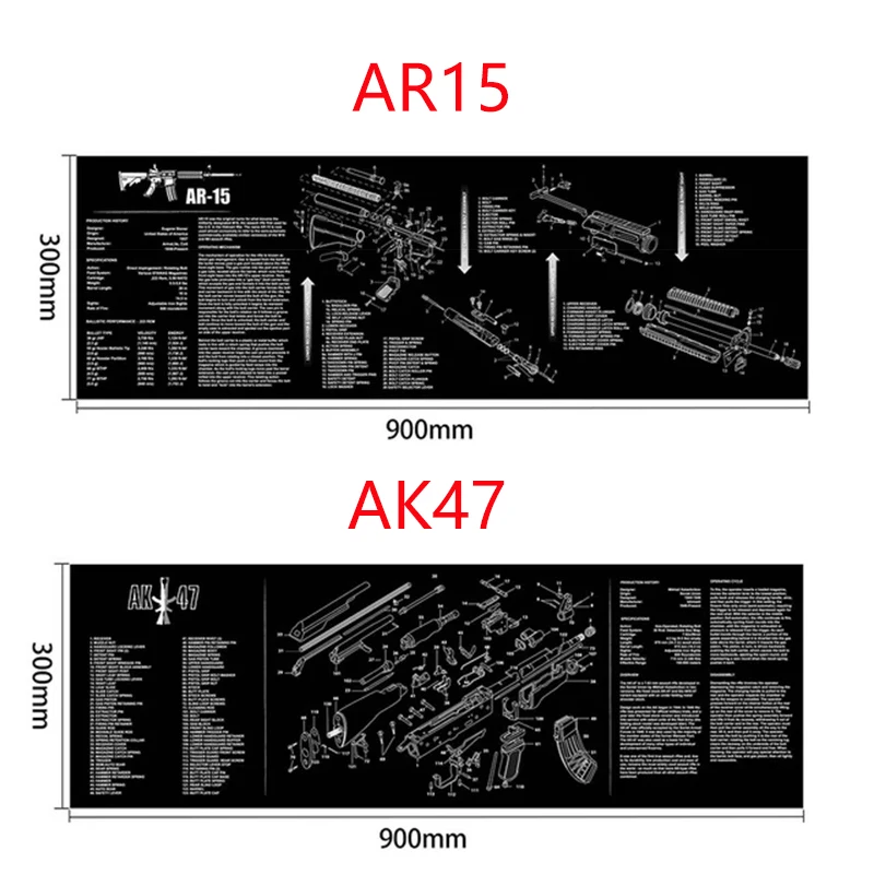 Gun-Cleaning-Mat-with-Parts-Diagram-and-Instructions-Armorers-Bench-Mat-Mouse-Pad-Repair-Build ...
