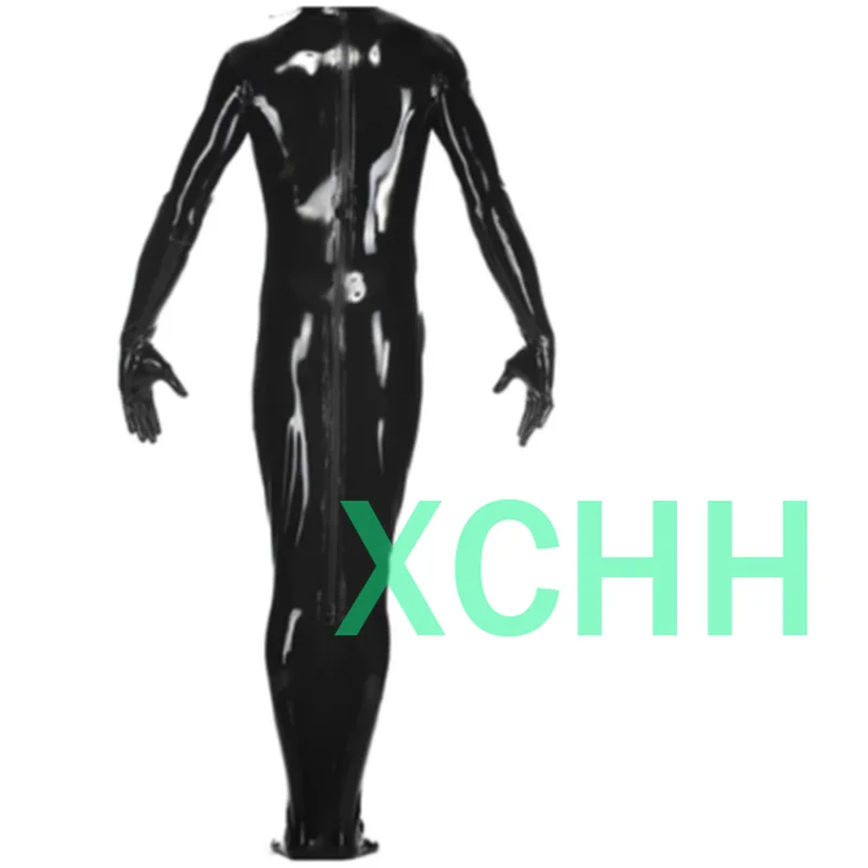 Sexy Handmade Latex Catsuit with Toe Gloves Front Zip Sleep Bag ...