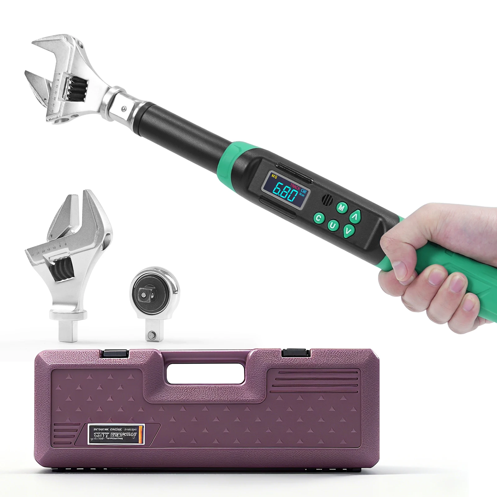 MoveCrab Digital Torque Wrench 6.8-135Nm with Interchangeable Ratchet ...