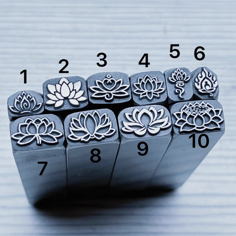 1PC-Lotus-Flower-Pattern-Jewelry-Stamp-Metal-Stamping-Tool-Custom-Logo ...