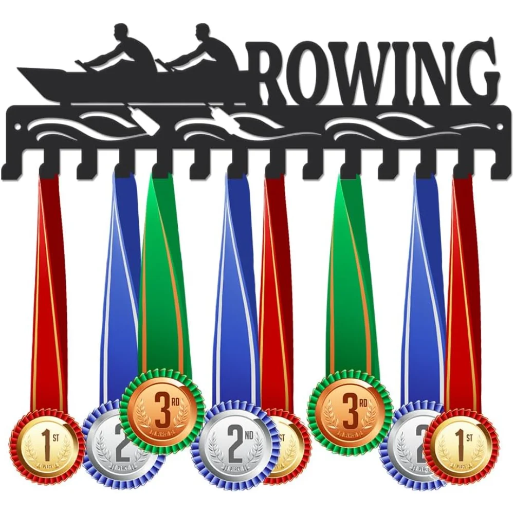 Rowing Medal Holder Rowing Race Hanger Display Metal Hanger Rack with ...