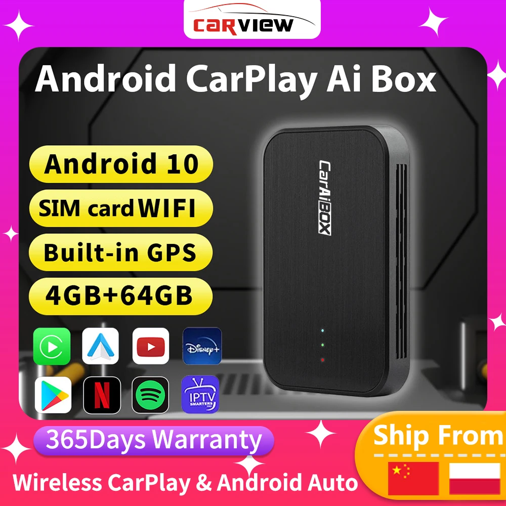 CARVIEW-CarPlay-Mini-Box-Android-10-Gps-integrado-TV-AI-Box-Auto-inal ...