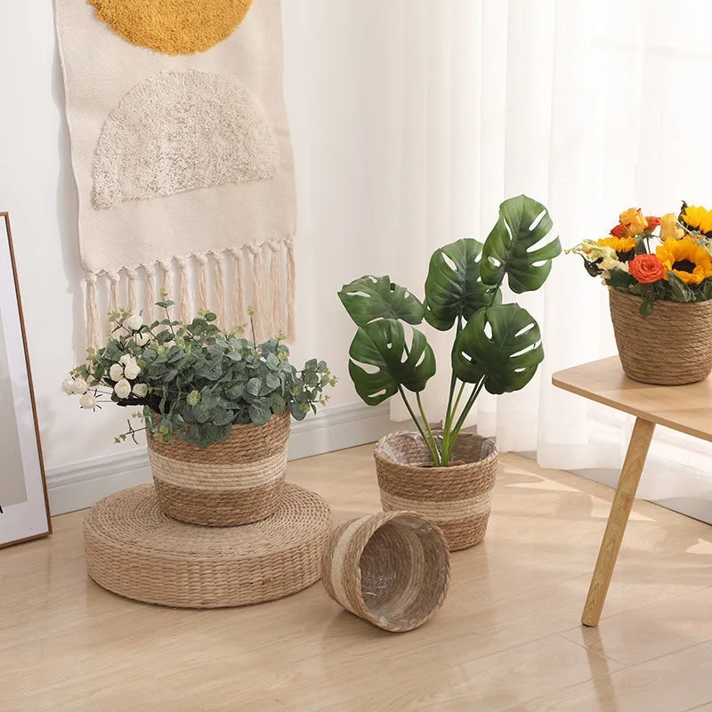 Woven plant baskets store