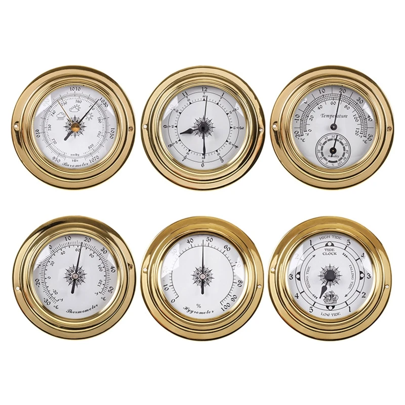 Wall Mounted Barometer Thermometer Hygrometer Weather Station Clock ...