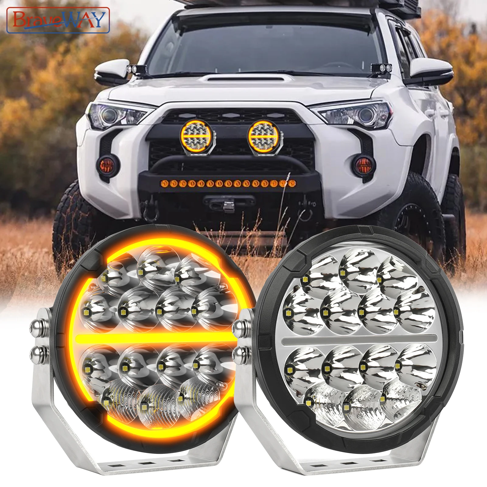 BraveWAY 6.5 Inch Round LED Work Light: The Ultimate Light 4x4 Utility ...
