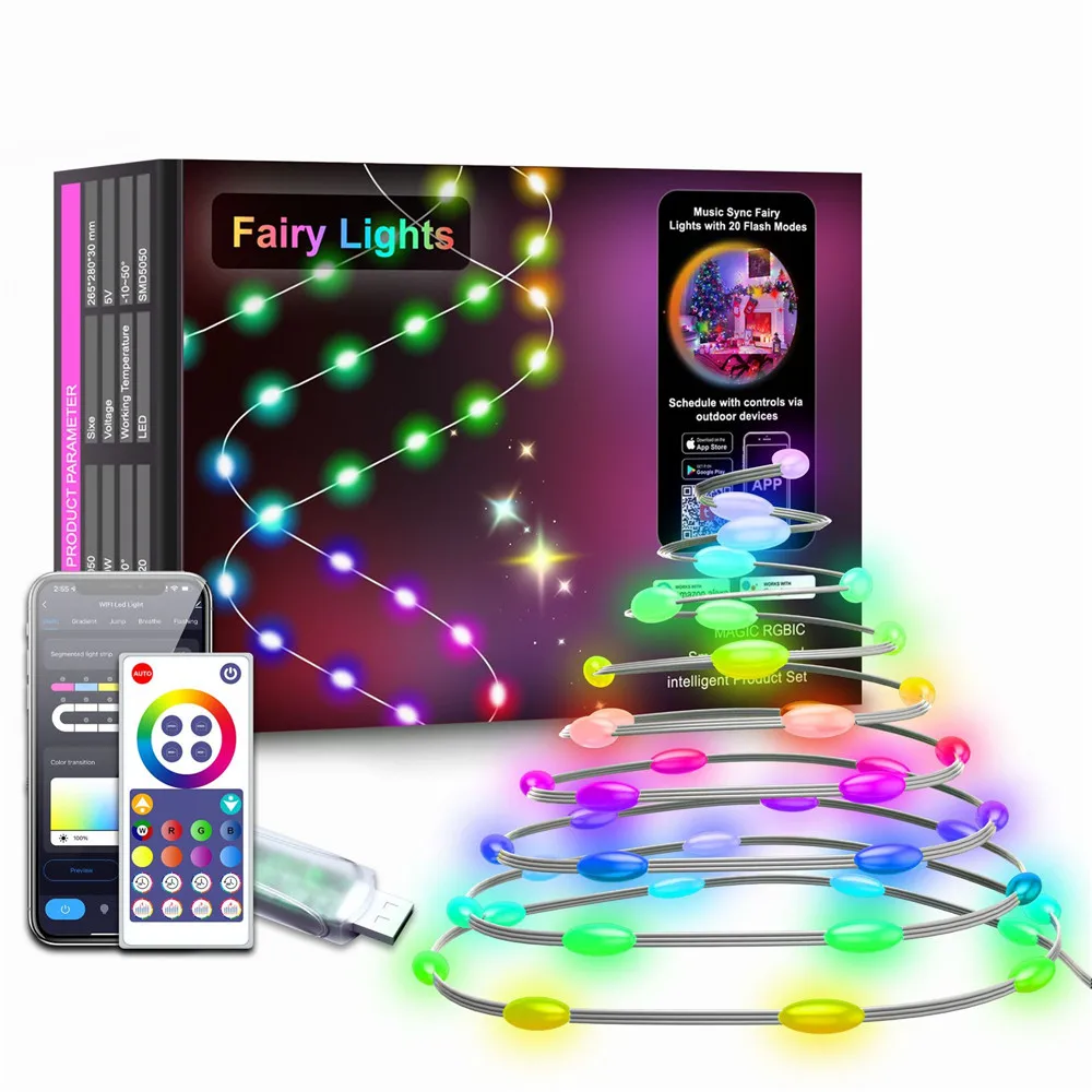 5-10-20M-LED-String-Lights-RGB-Color-Changing-Christmas-Tree-String ...