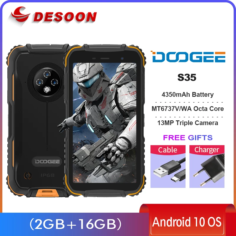 Doogee-s35-smartphone-android-10-2GB-16GB-mt6737v-wa-octa-core-4350mAh ...