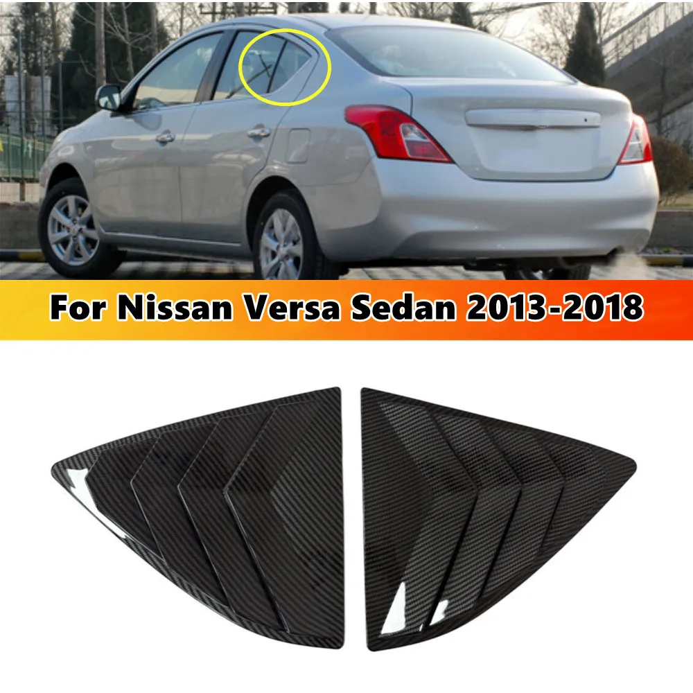 2PCS For Nissan Versa Sedan 2013-2018 Car Rear Window Quarter Louver ...