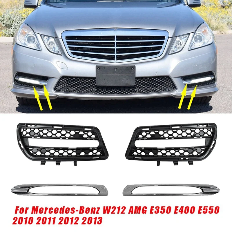Front-Bumper-Fog-Light-Grille-Cover-Chrome-Trim-Molding-Kits-Parts-For ...