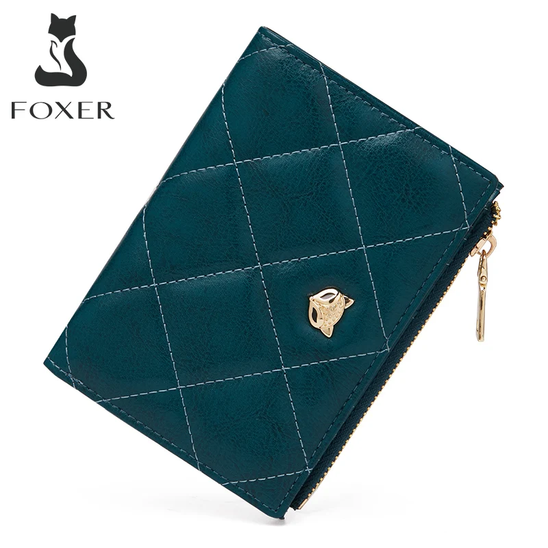 FOXER-Exclusive-Design-Lady-High-Quality-Plaid-Short-Wallet-Ladies ...