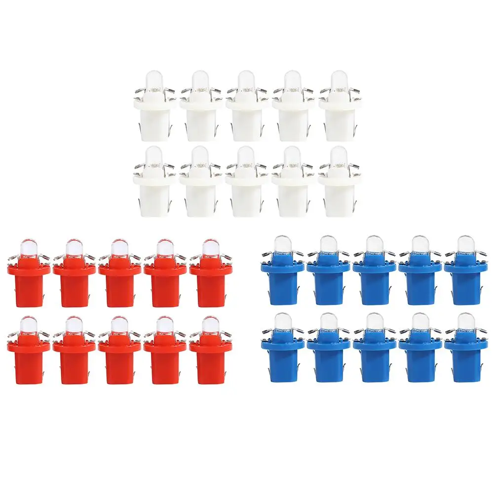 10pcs T5 B8.5D LED Car Light Auto Dashboard Instrument Cluster Light ...