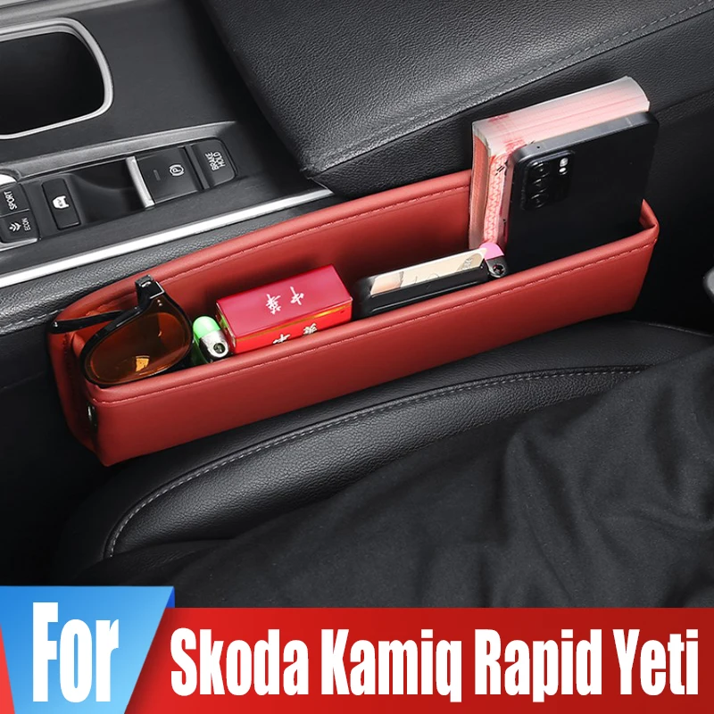 Car-Seat-Crevice-Storage-Pocket-Box-For-Skoda-Kamiq-Rapid-Yeti-Key-Card ...
