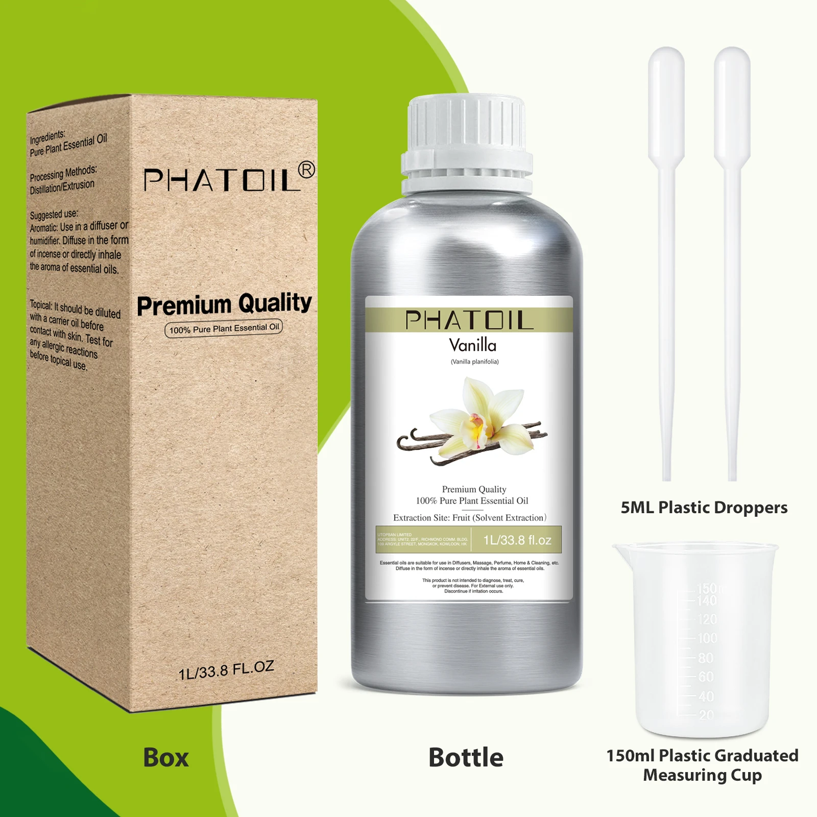 Phatoil1000ml Vanilla Pure Plant Essential Oils For Humidifier Aroma ...